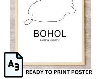 Chocolate Hills Bohol Philippines Poster Printable A3 Elegant ...