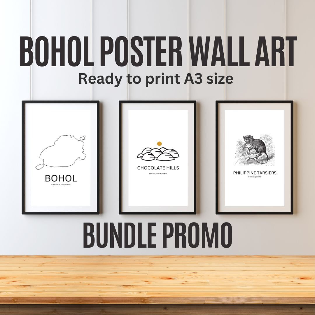 Tarsier Bohol Philippines Poster Printable A3 Elegant Poster Bohol ...
