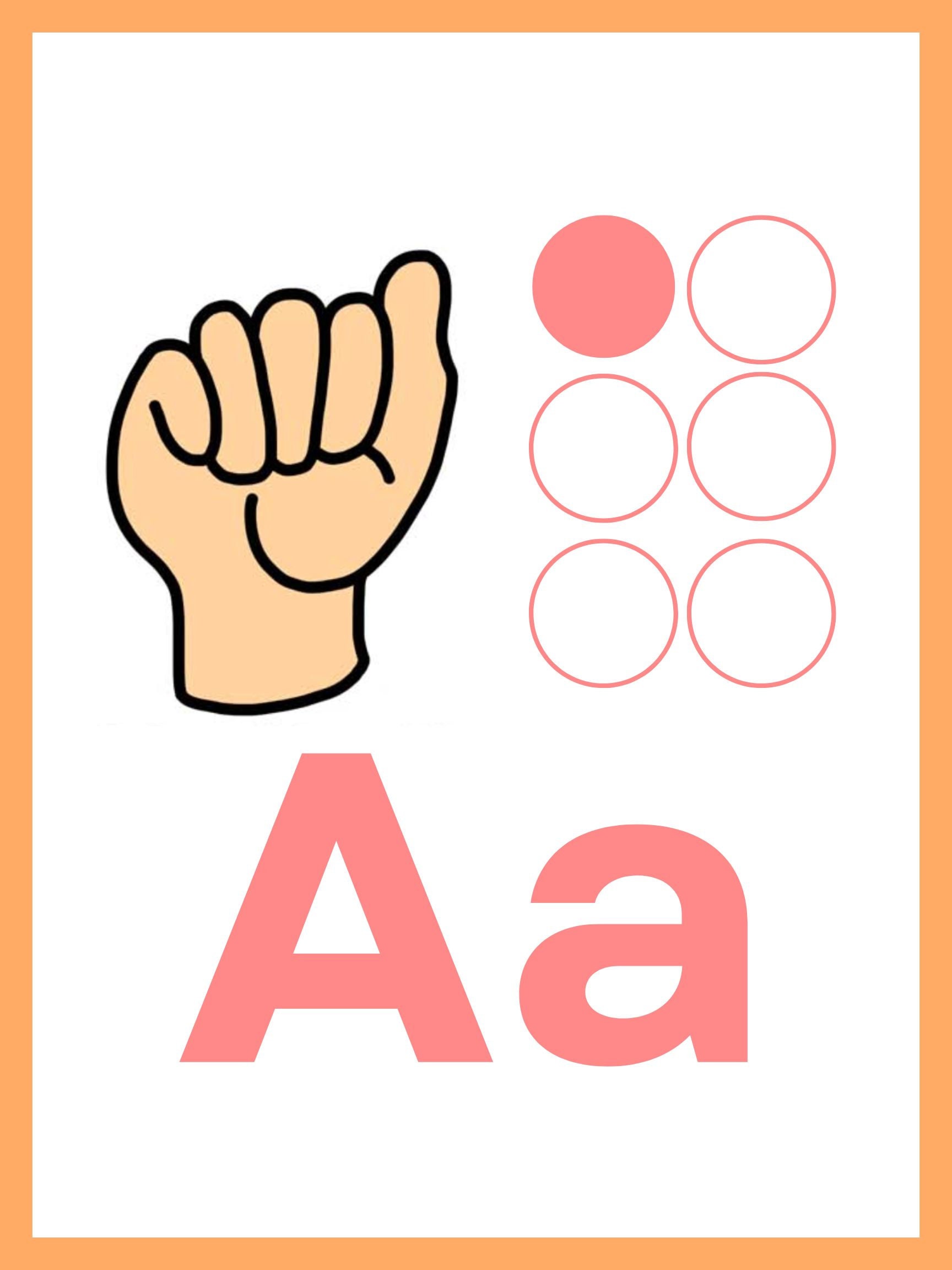 ASL and Braille Inclusive Alphabet Printable - Etsy Canada