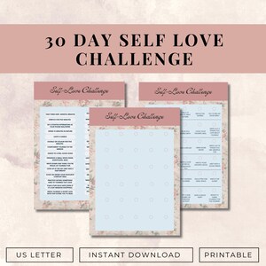 30-day Self Love Challenge Printable Vintage Floral Self Care Calendar ...