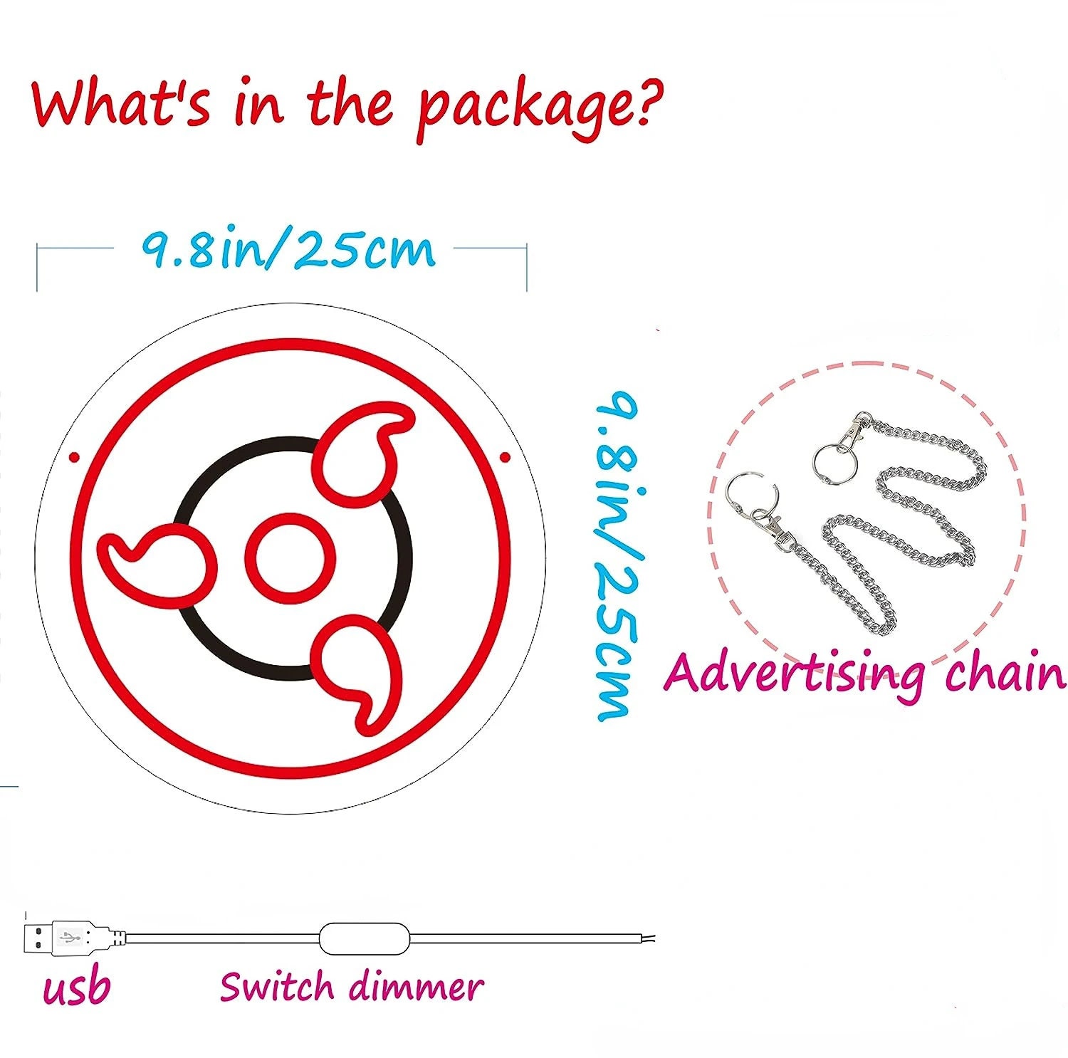 Anime Red Eyes Sharingan Neon Wall Light Bedroom Light Wall Decor Anime ...