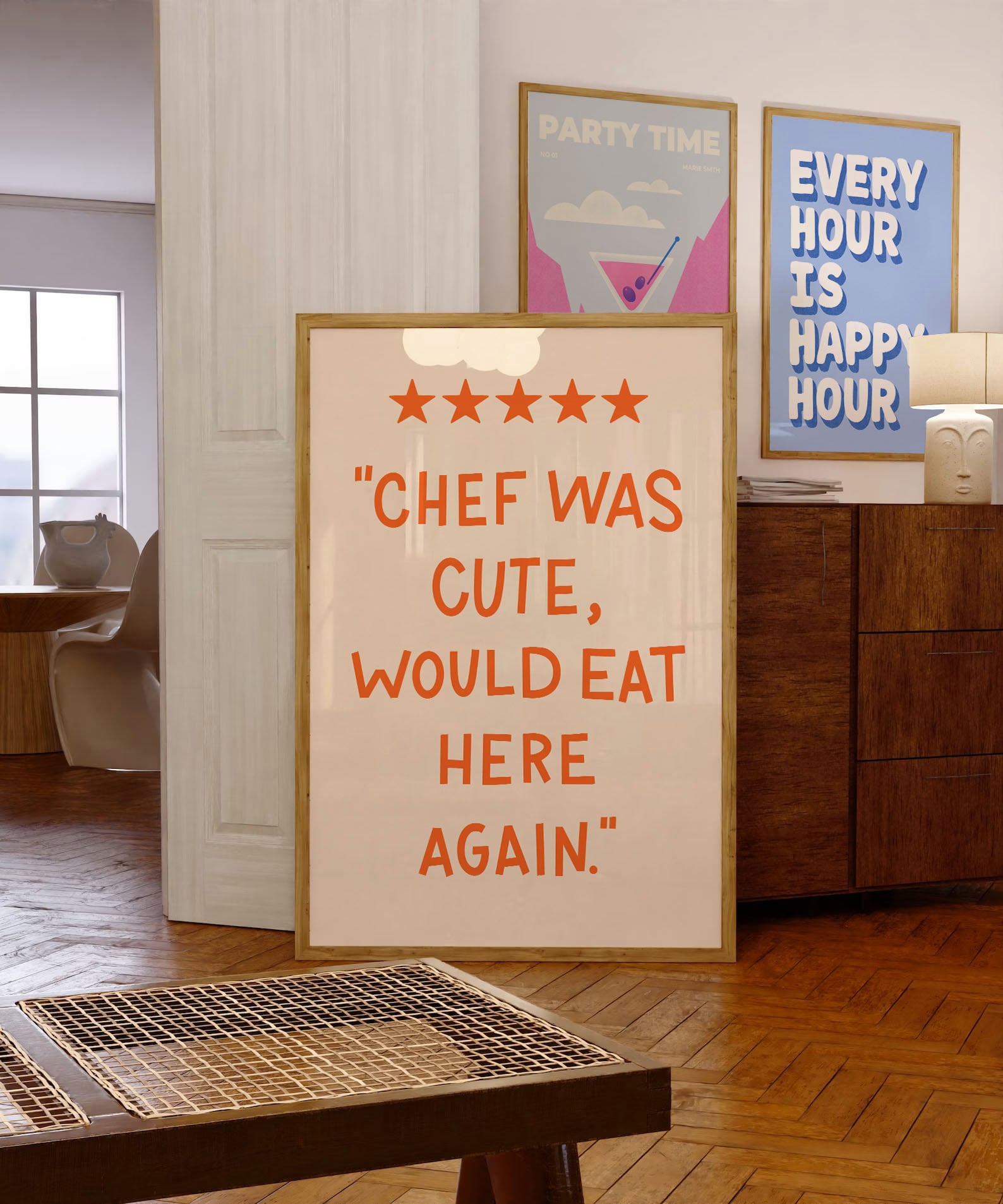 Aesthetic Kitchen Decor Cute Cooking Art Kitchen Wall Art, Chef Print ...