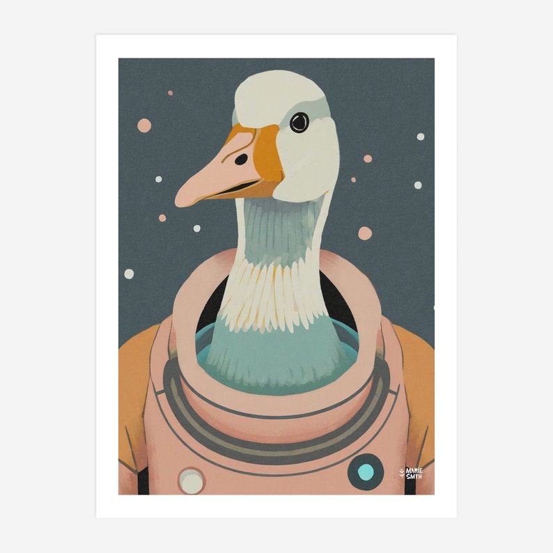 Goose Space Flight, Space Goose Adventure, Goose Astronaut, Cosmic Goose Chase, Spacefaring ...
