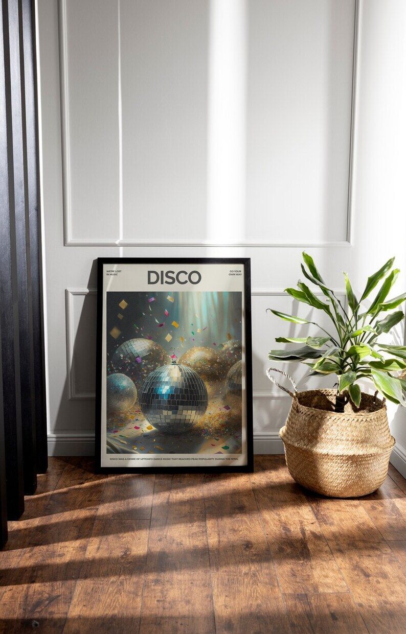 Glittering Disco Ball Wall Art for Retro Vibes Sparkle Your Space - Etsy
