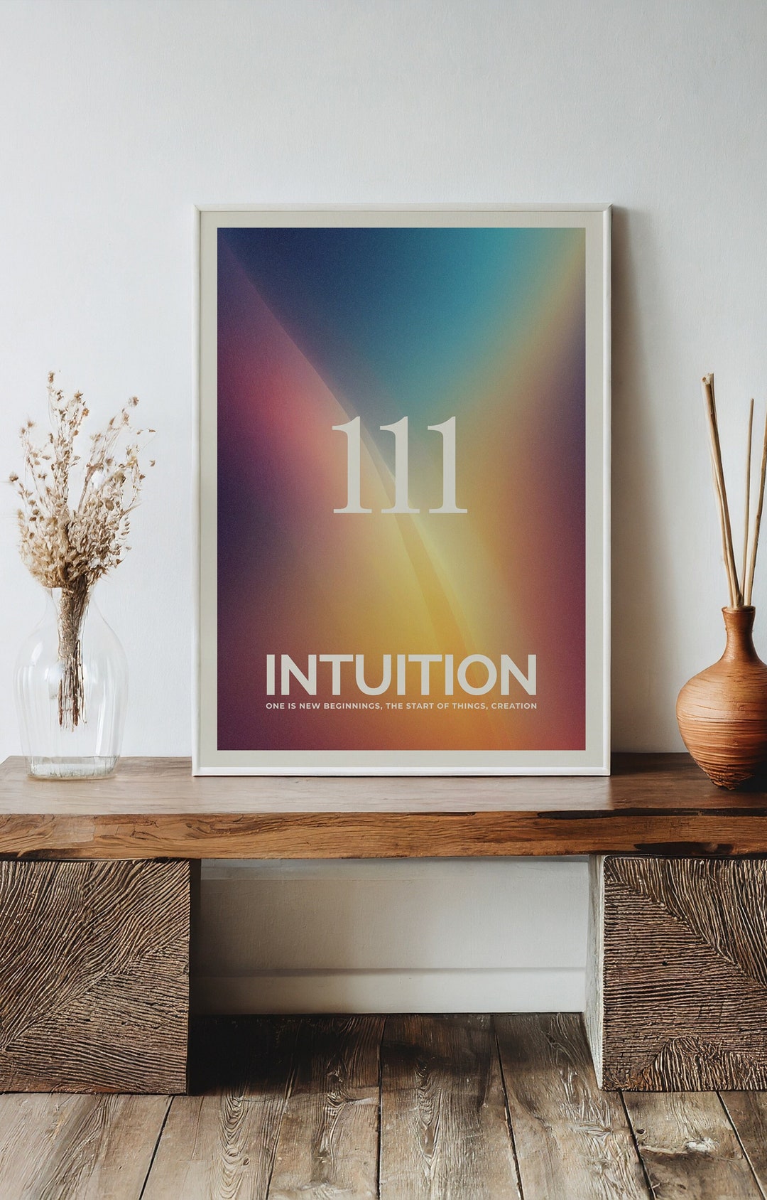Angel Number Poster 111 Spiritual Guidance in Artful Design - Etsy