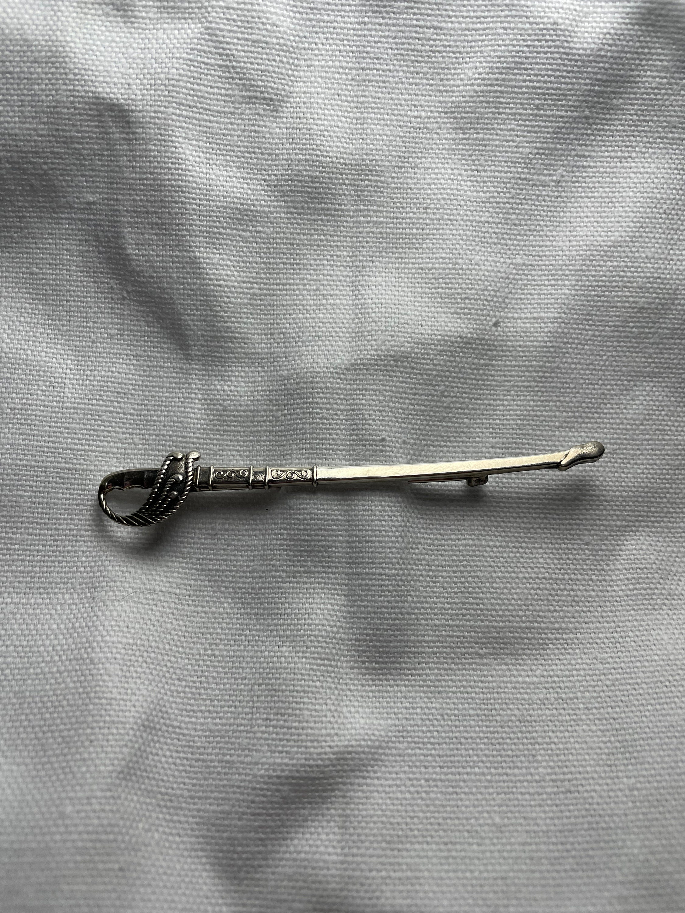 Sterling Silver Sword Lapel Pin - Etsy