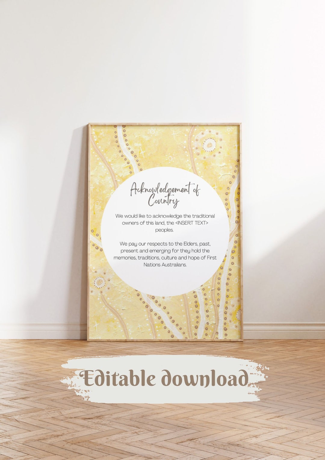 Aboriginal Art Downloadable Print Acknowledgment of Country - Etsy
