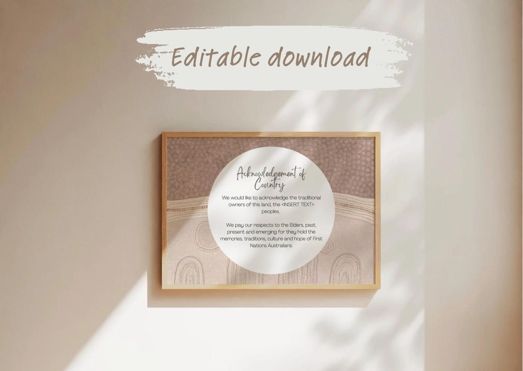 Aboriginal Art Downloadable Print Acknowledgment of Country - Etsy