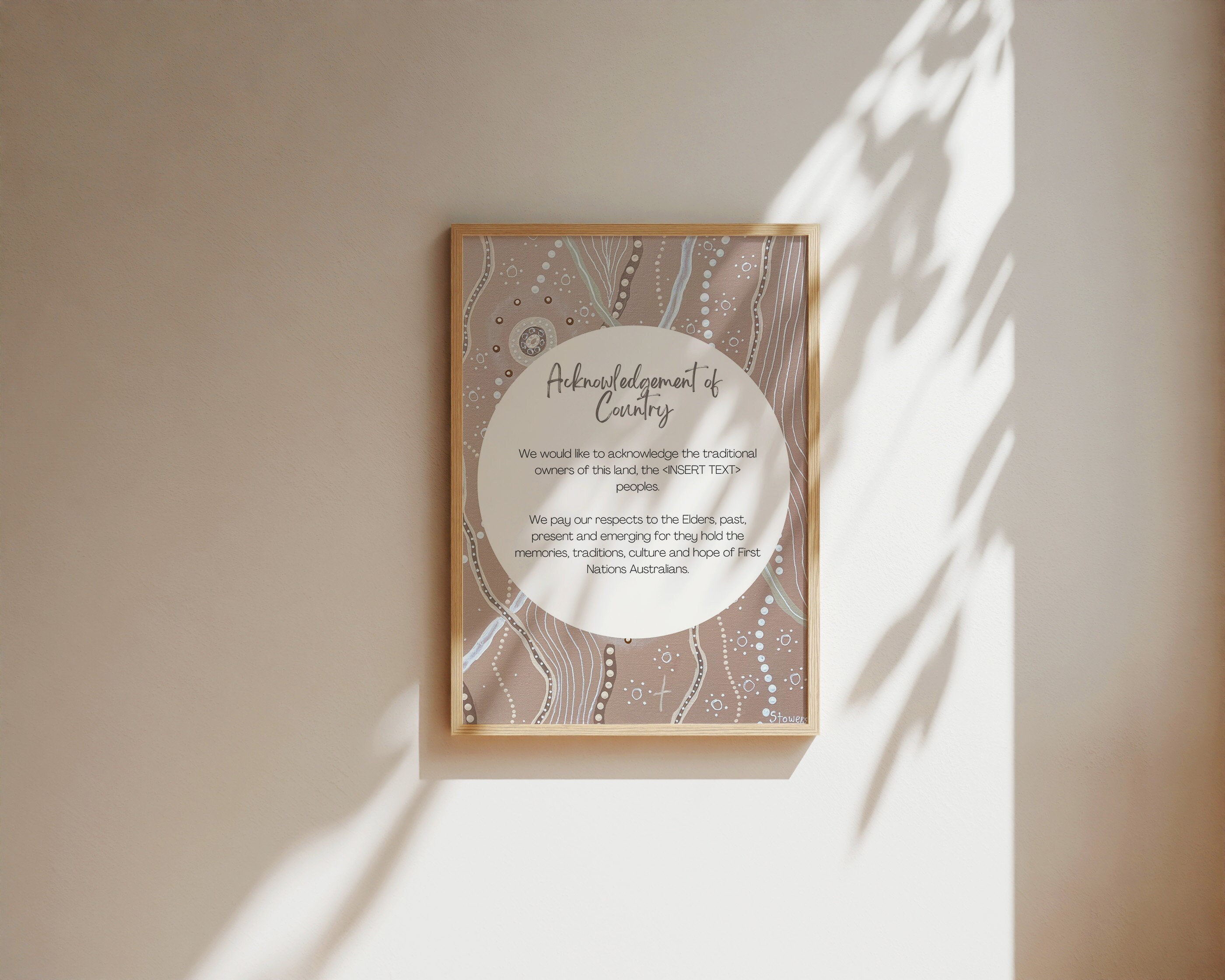 Aboriginal Art Downloadable Print Acknowledgment of Country - Etsy ...