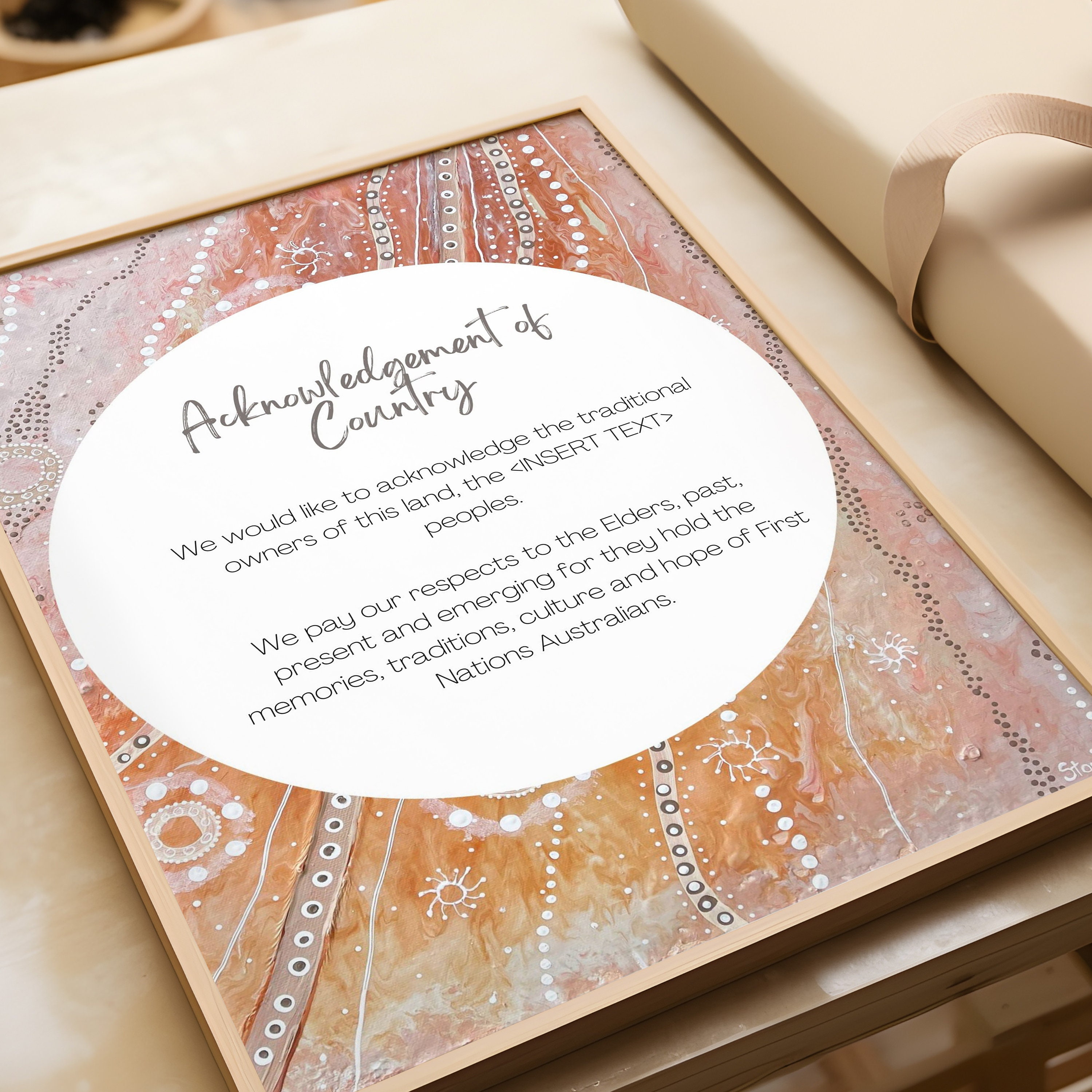 Aboriginal Art Downloadable Print Acknowledgment of Country - Etsy ...