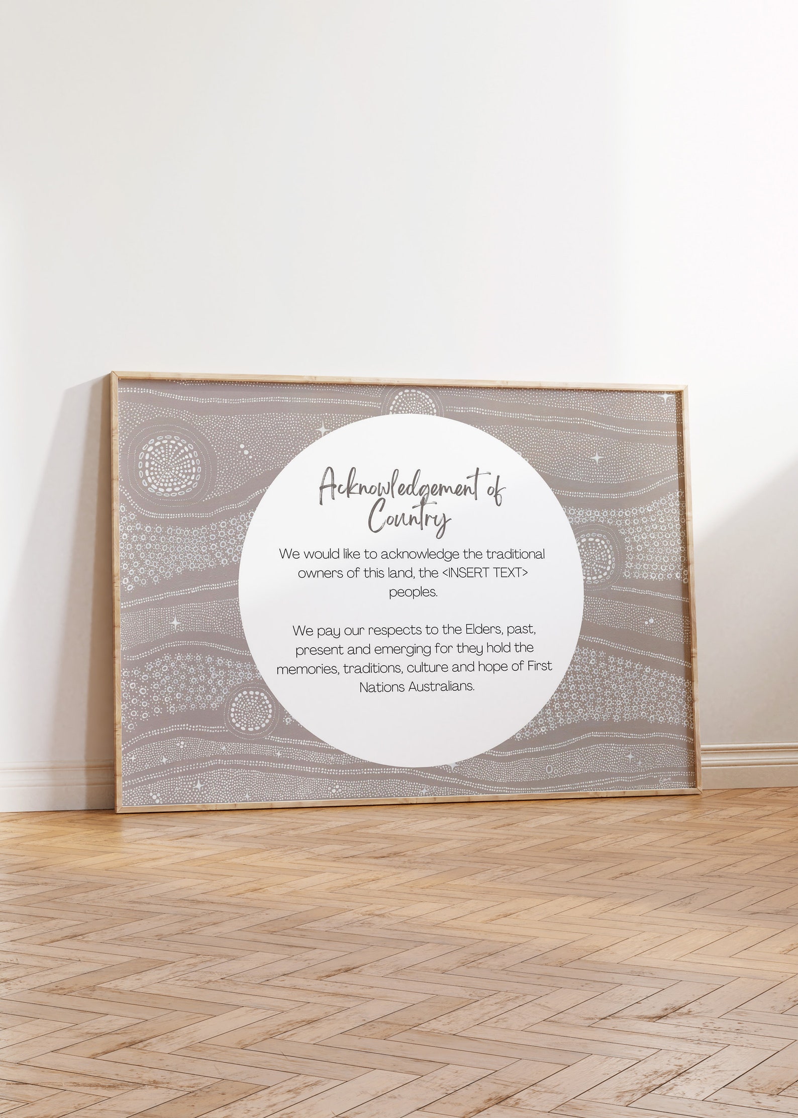 Aboriginal Art Downloadable Print Acknowledgment of Country - Etsy