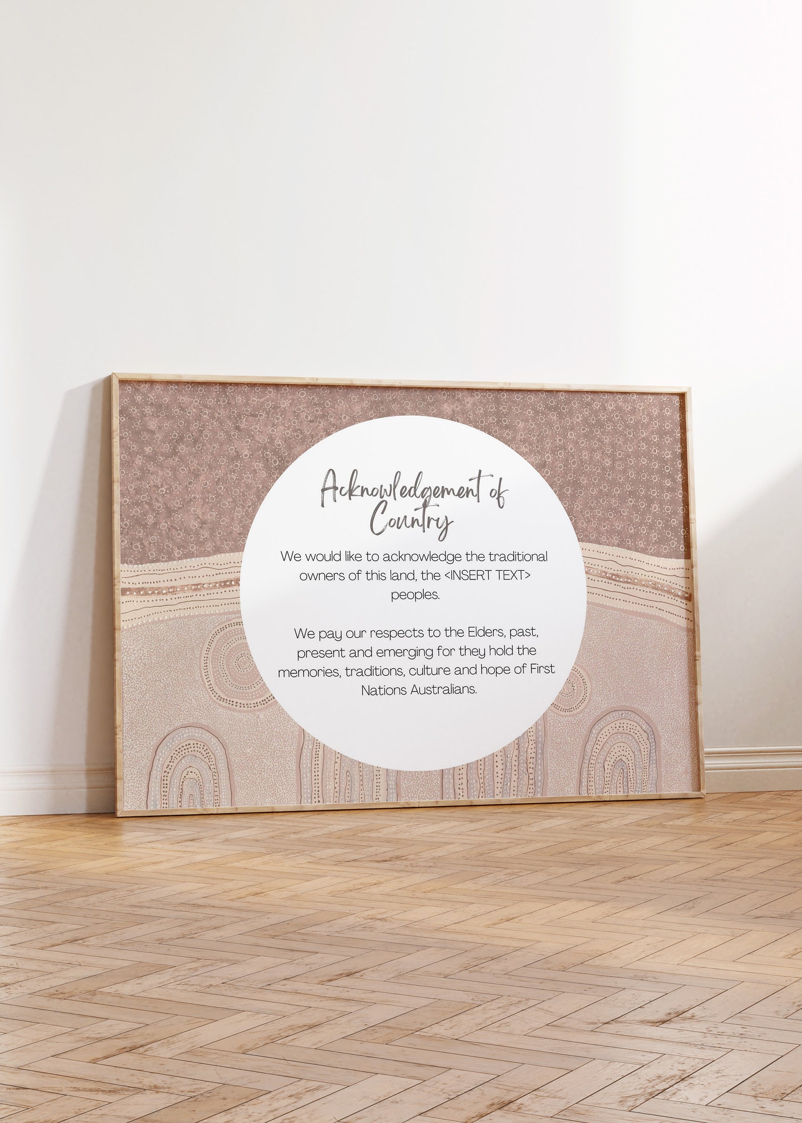 Aboriginal Art Downloadable Print Acknowledgment of Country - Etsy