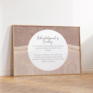 Aboriginal Art Downloadable Print Acknowledgment of Country - Etsy