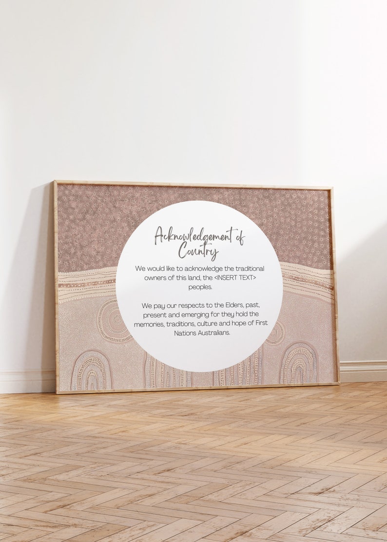 Aboriginal Art Downloadable Print Acknowledgment of Country - Etsy ...