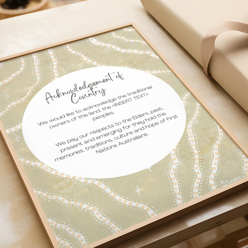 Aboriginal Art Downloadable Print Acknowledgment of Country - Etsy