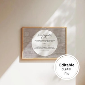 Aboriginal Art Downloadable Print Acknowledgment of Country - Etsy