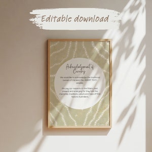 Aboriginal Art Downloadable Print Acknowledgment of Country - Etsy