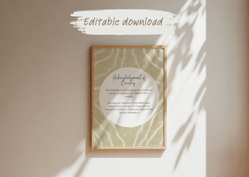 Aboriginal Art Downloadable Print Acknowledgment of Country - Etsy