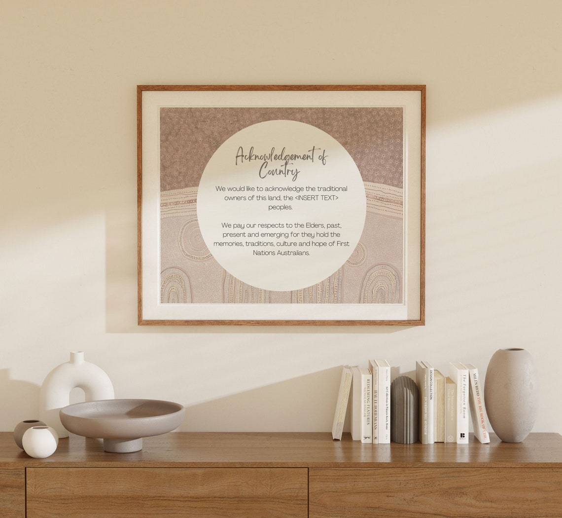 Aboriginal Art Downloadable Print Acknowledgment of Country - Etsy ...