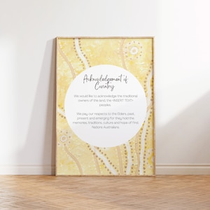 Aboriginal Art Downloadable Print Acknowledgment of Country - Etsy ...