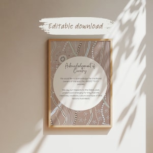 Aboriginal Art Downloadable Print Acknowledgment of Country - Etsy ...
