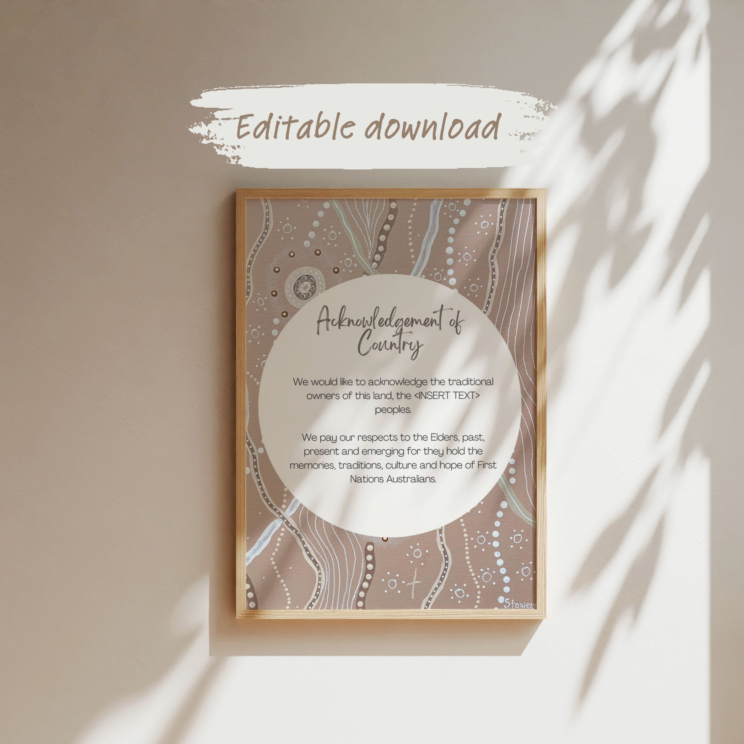 Aboriginal Art Downloadable Print Acknowledgment of Country - Etsy ...