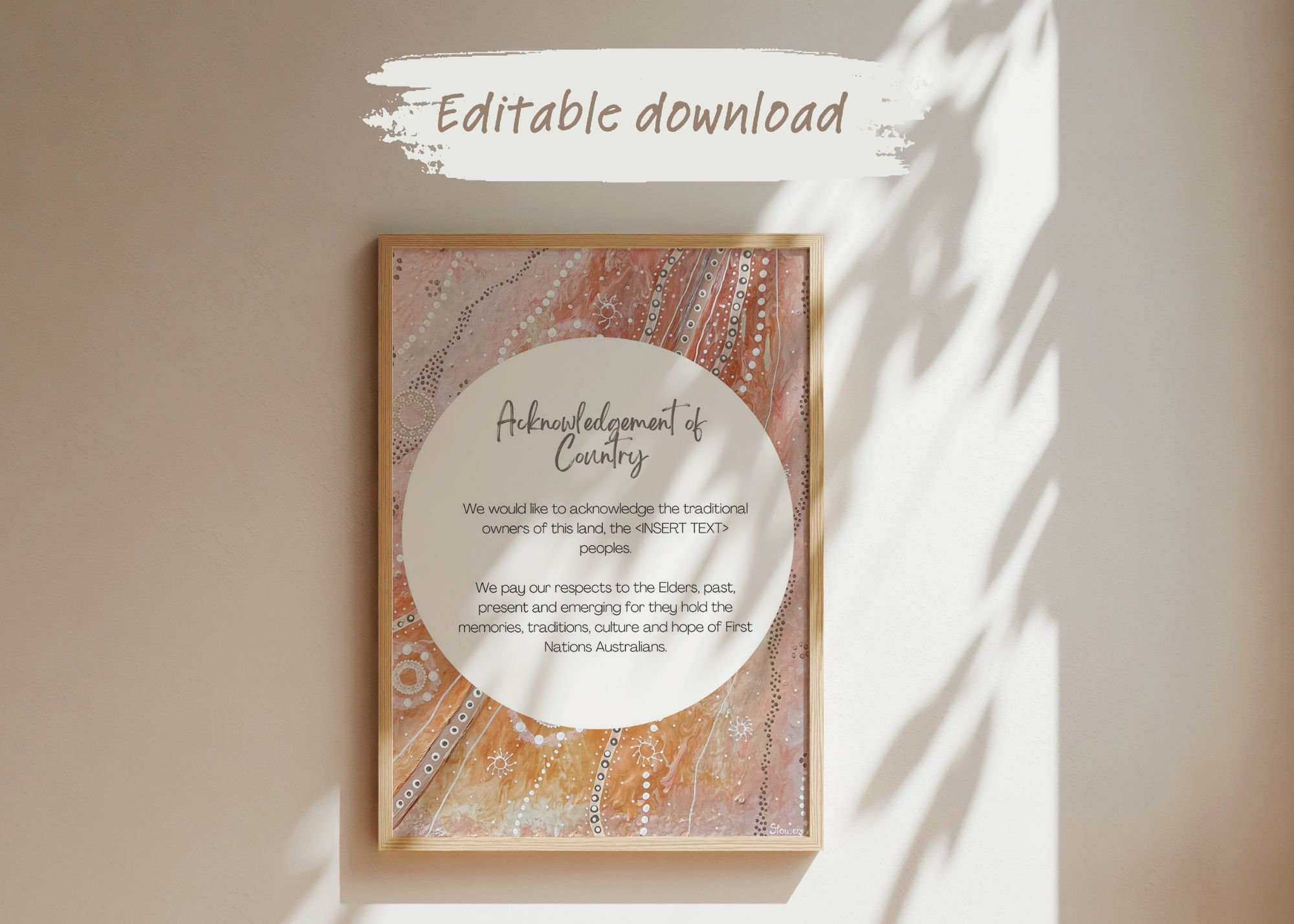 Aboriginal Art Downloadable Print Acknowledgment of Country - Etsy ...