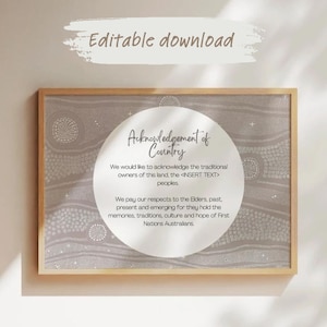 Aboriginal Art Downloadable Print Acknowledgment of Country - Etsy