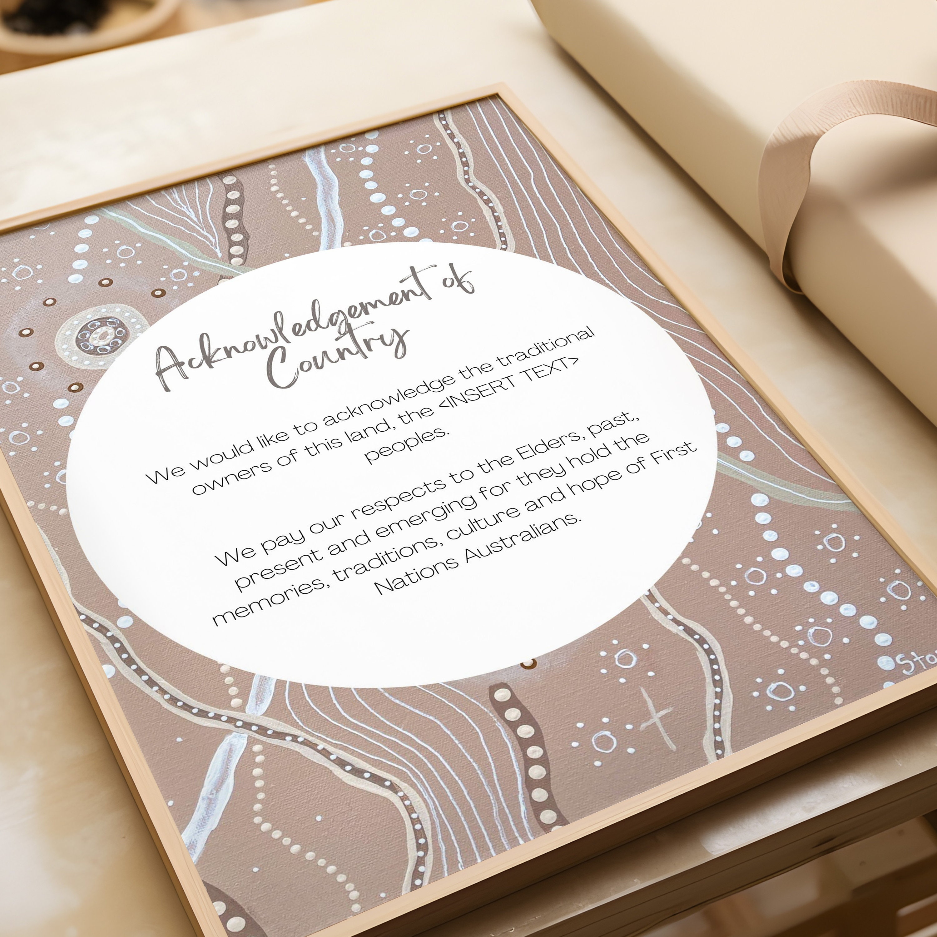 Aboriginal Art Downloadable Print Acknowledgment of Country - Etsy ...