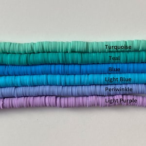 Custom Color Block Bracelet | Heishi Beaded Bracelet | Clay Bead ...