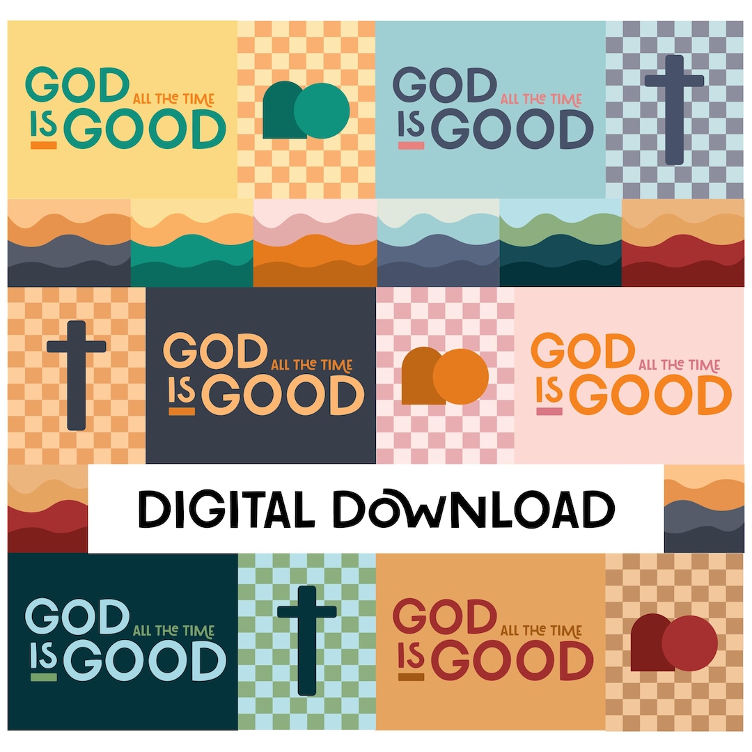 God is Good Print Set: Christian Wall Art, Cross & Tomb (digital ...