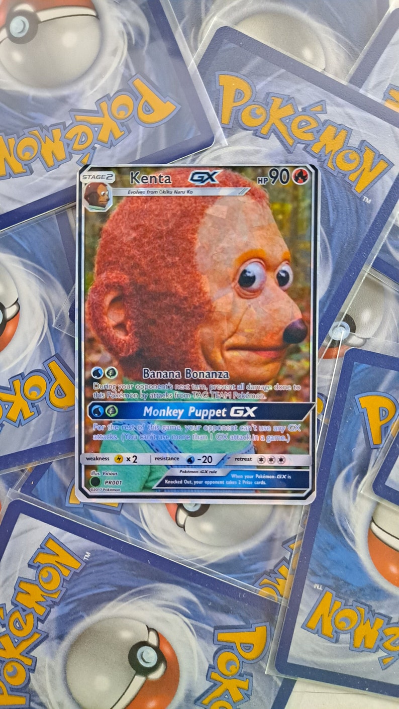Monkey Puppet Meme Pokemon Card - Etsy