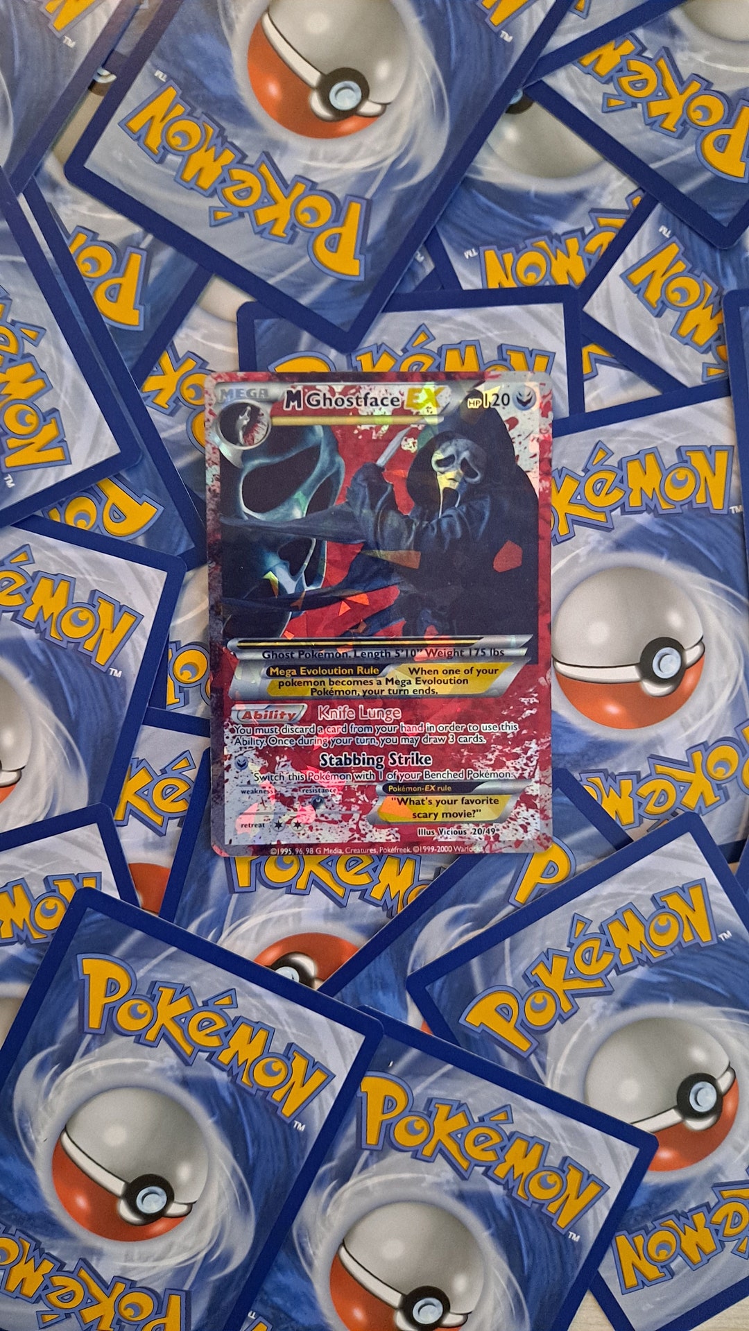 Ghost Face Pokemon Card Scream - Etsy