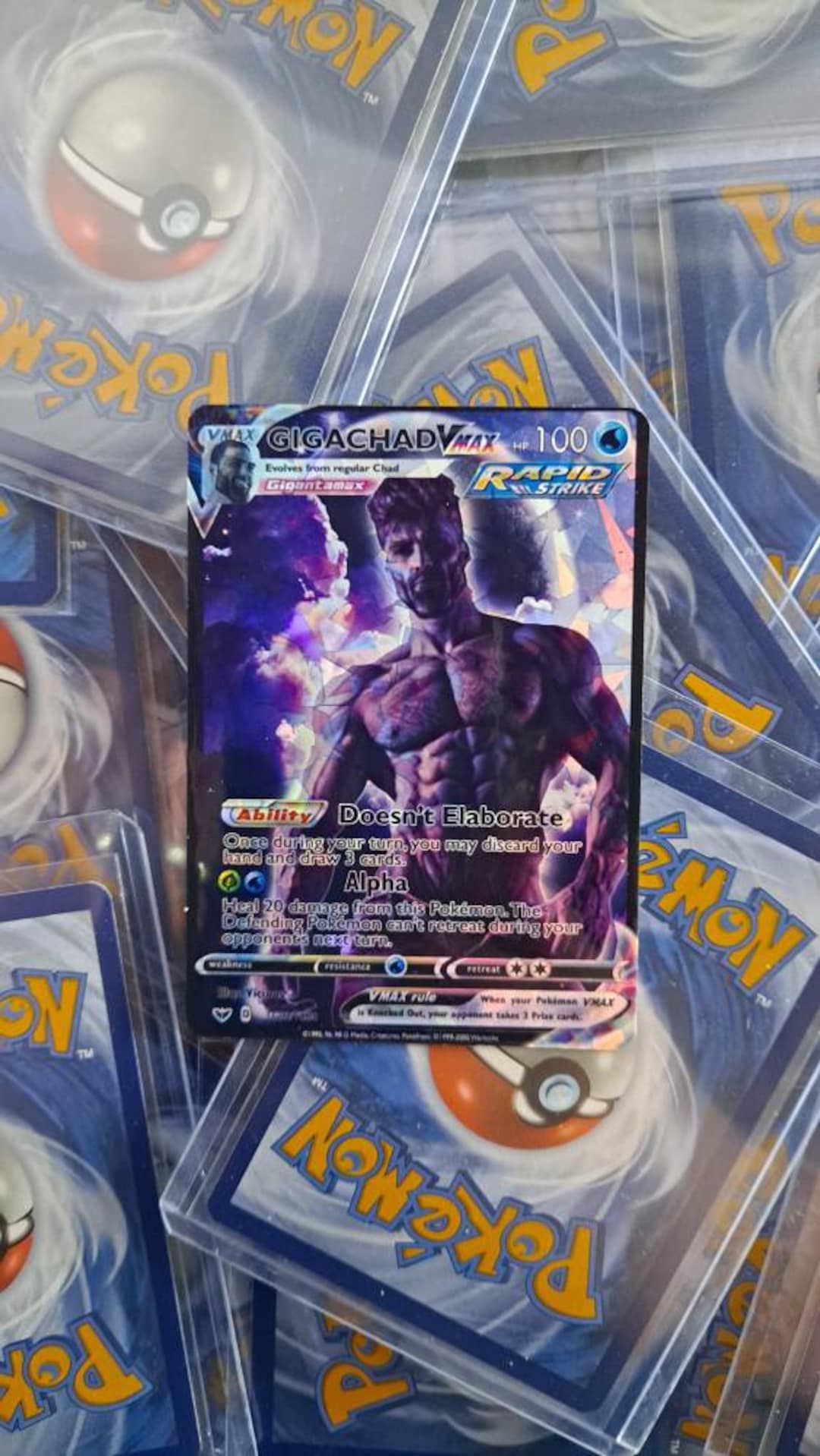 Gigachad Pokémon Card - Etsy