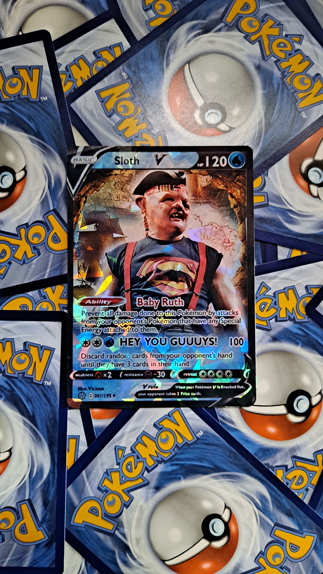 Sloth Pokemon Card - the Goonies - Etsy