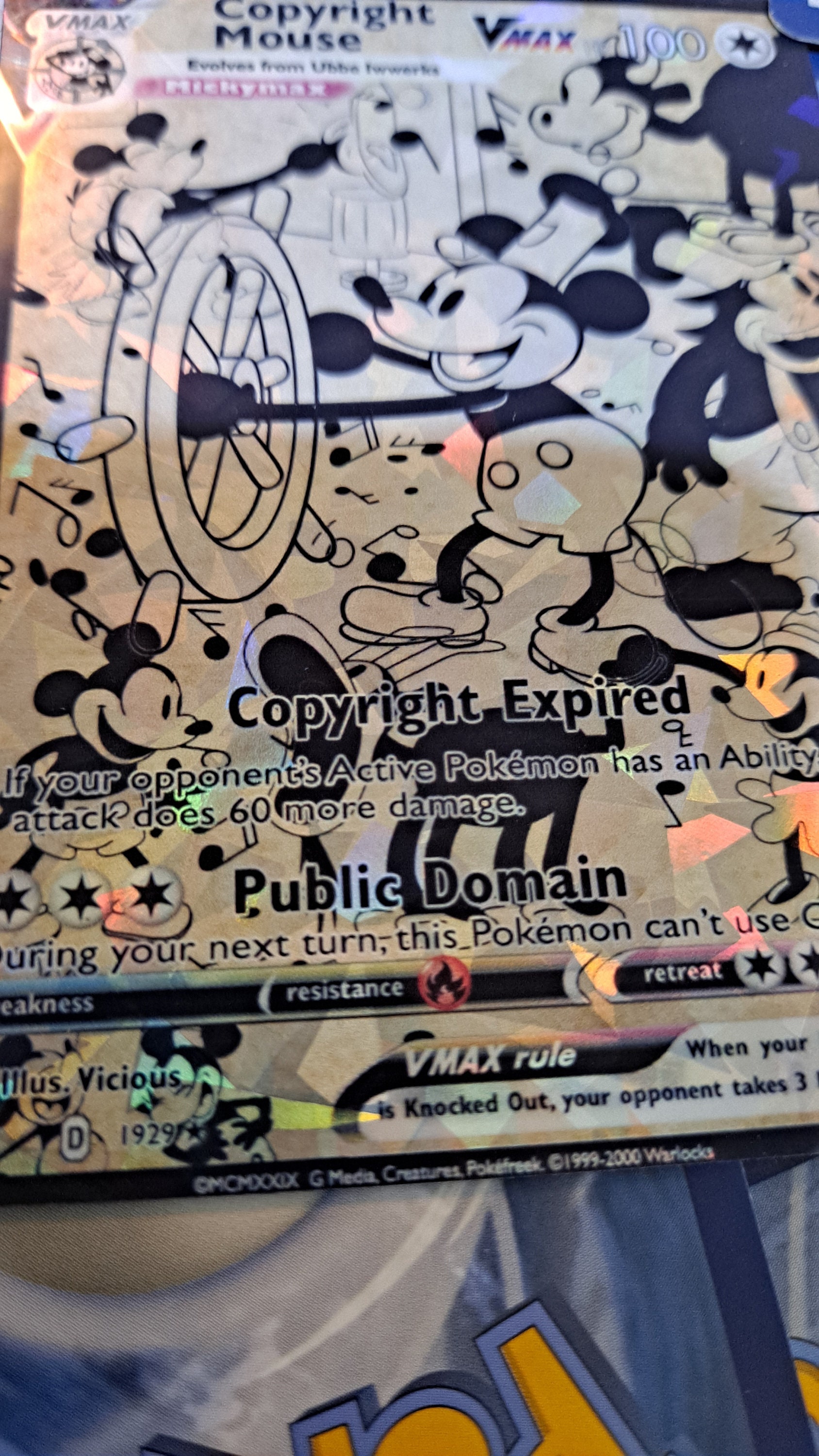 Steamboat Willie Pokemon Card - Etsy