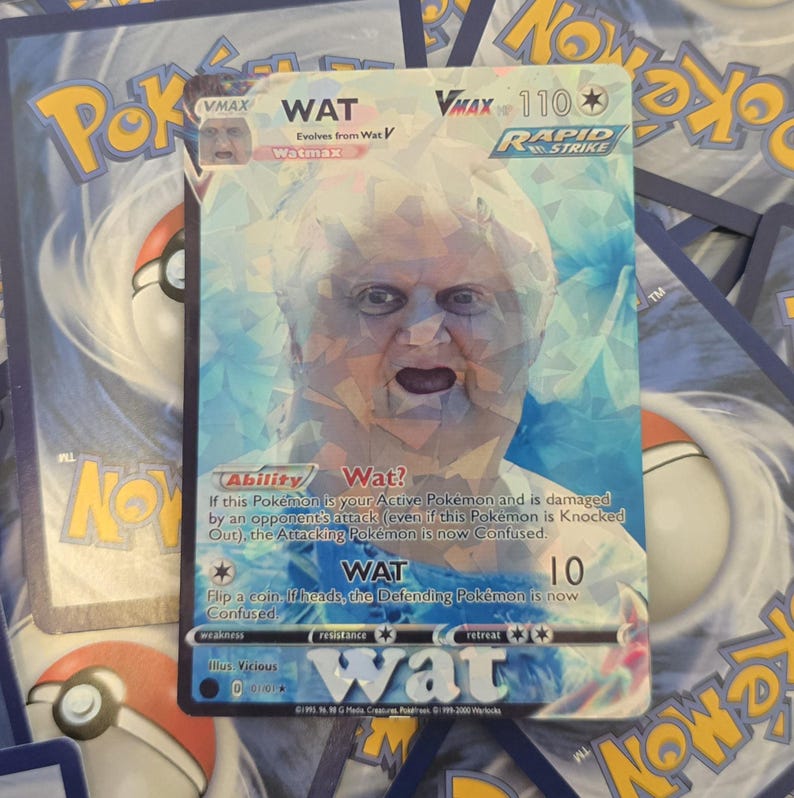 Wat Lady Meme Pokemon Card - Etsy