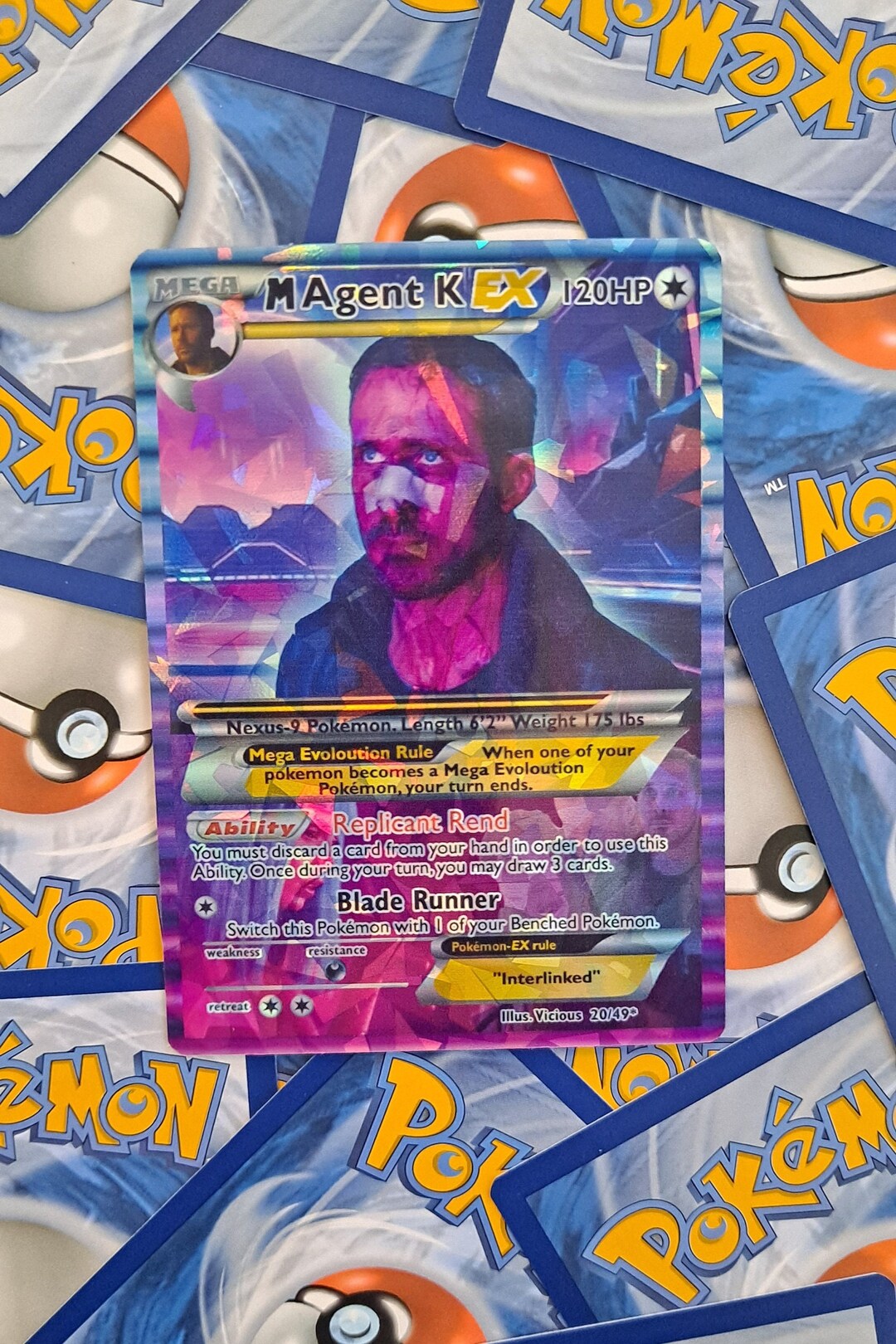 Agent K Pokemon Card - Blade Runner - Etsy