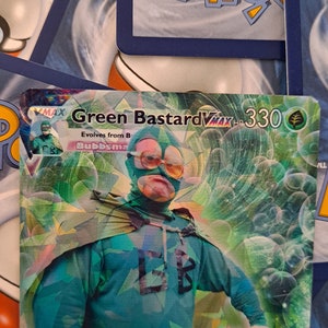 Green Bastard Pokemon Card TPB - Etsy