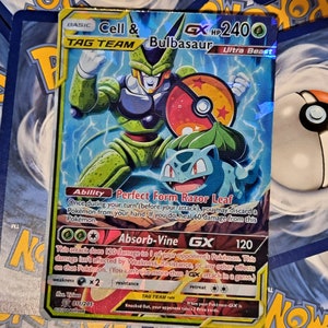 Bulbasaur and Cell Tag Team Pokemon Card - Etsy