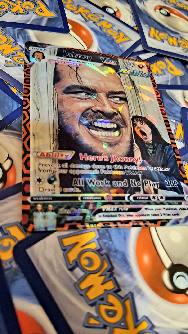 The Shining Heres Johnny Pokemon Card Jack Nicholson - Etsy
