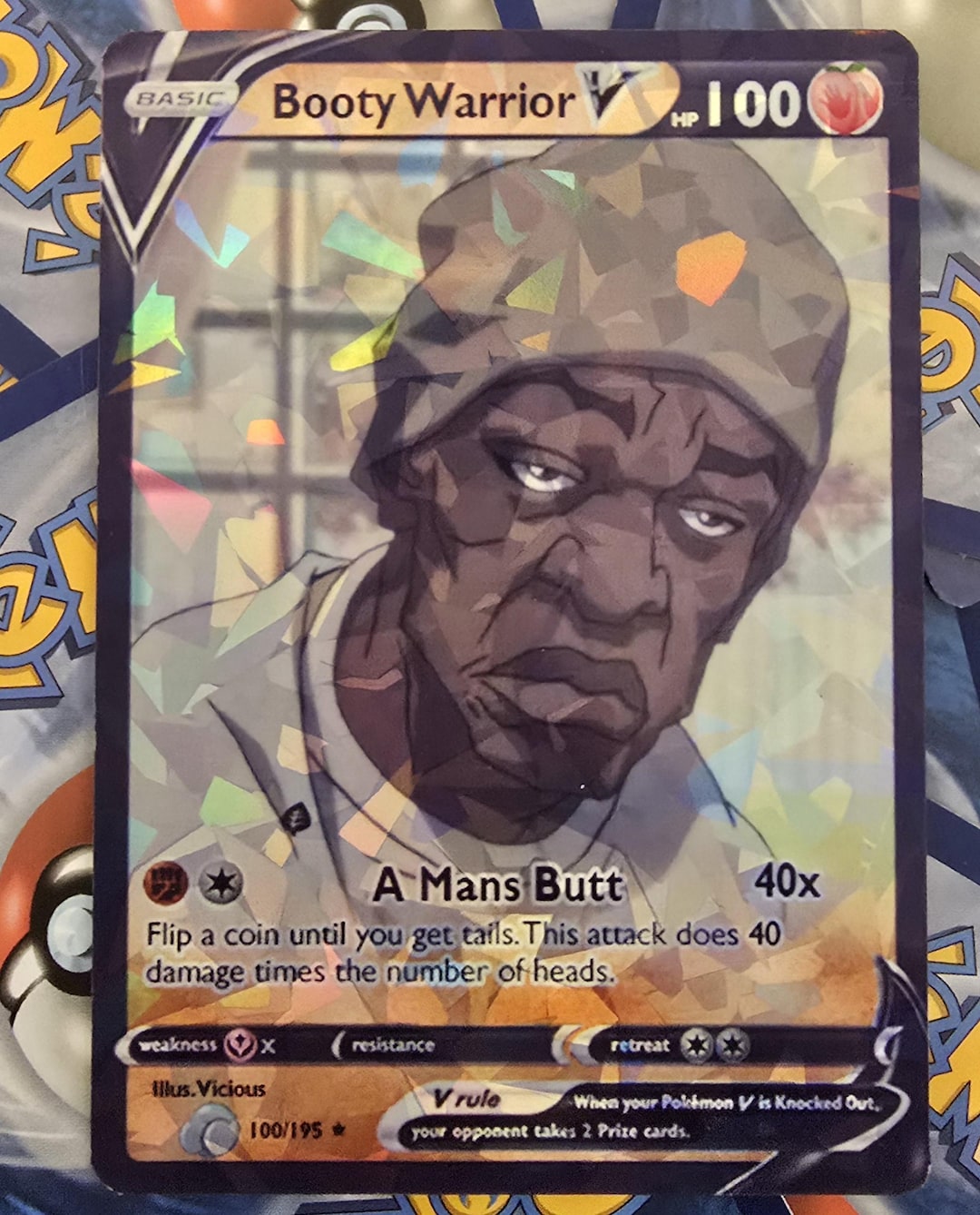 Booty Warrior Cartoon Style Pokemon Card - Boondocks - Etsy