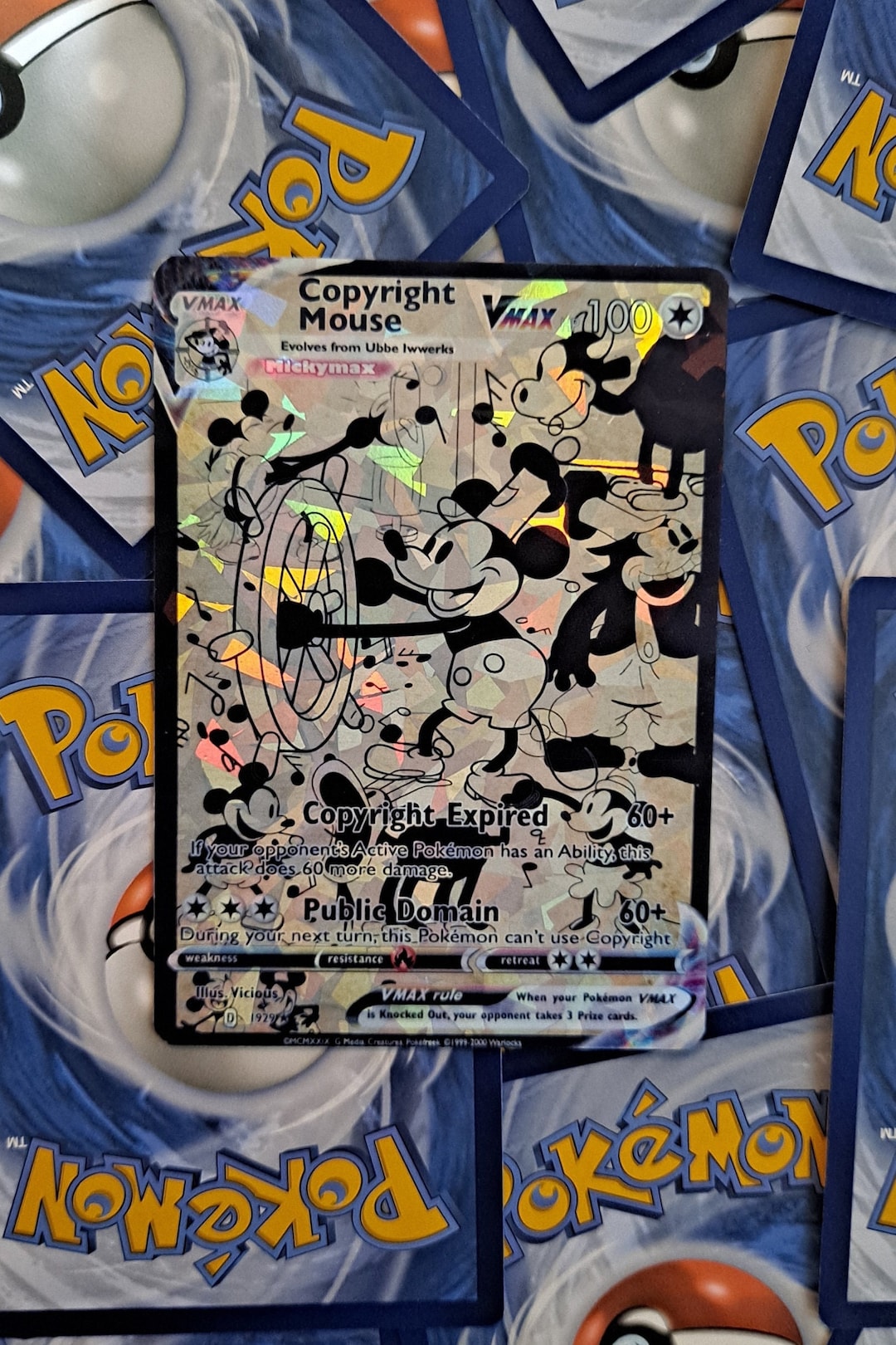 Steamboat Willie Pokemon Card - Etsy