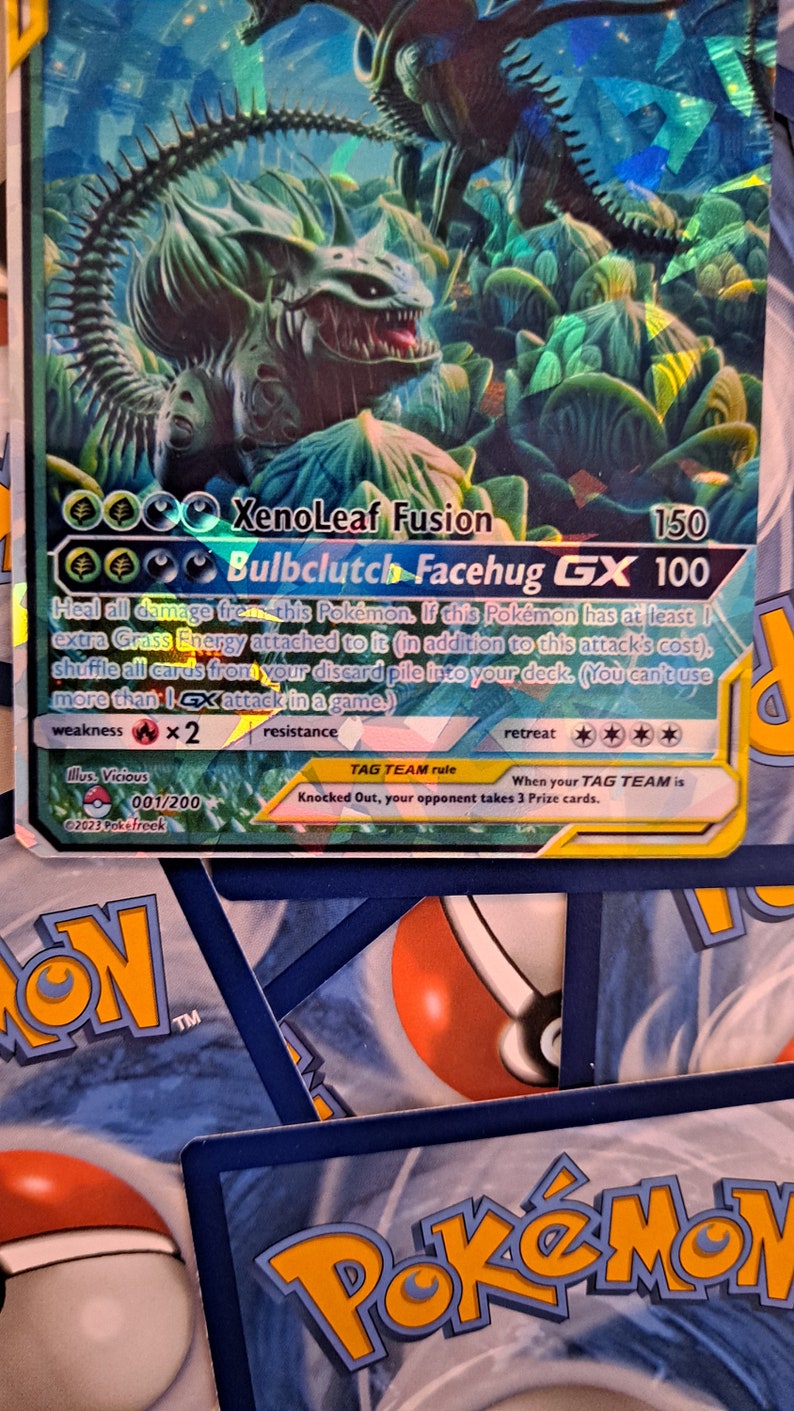 Bulbasaur and Xenomorph Tag Team Pokemon Card - Etsy