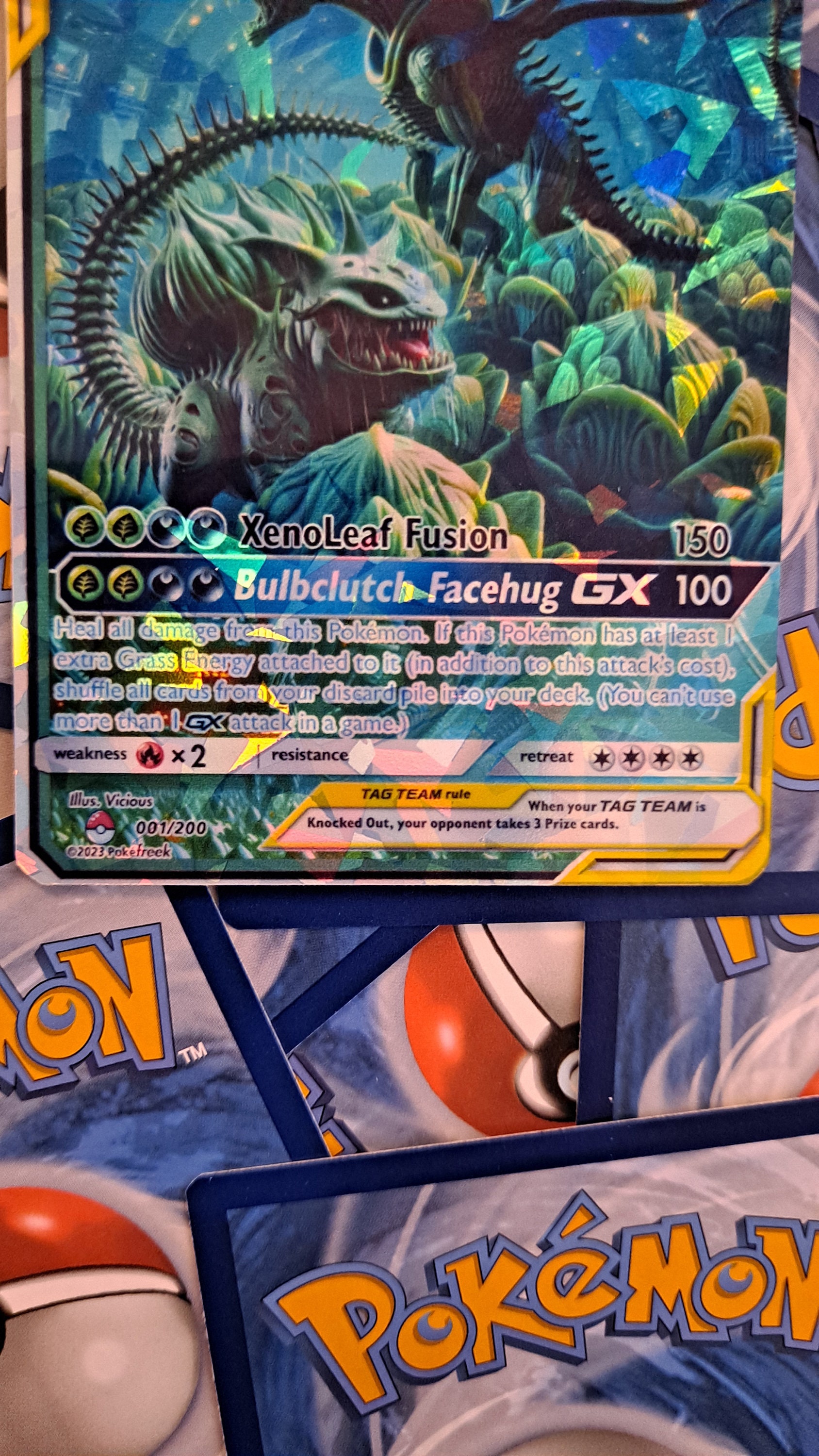Bulbasaur and Xenomorph Tag Team Pokemon Card - Etsy