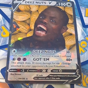 Deez Nuts Meme Pokemon Card - Etsy