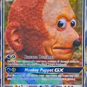 Monkey Puppet Meme Pokemon Card - Etsy