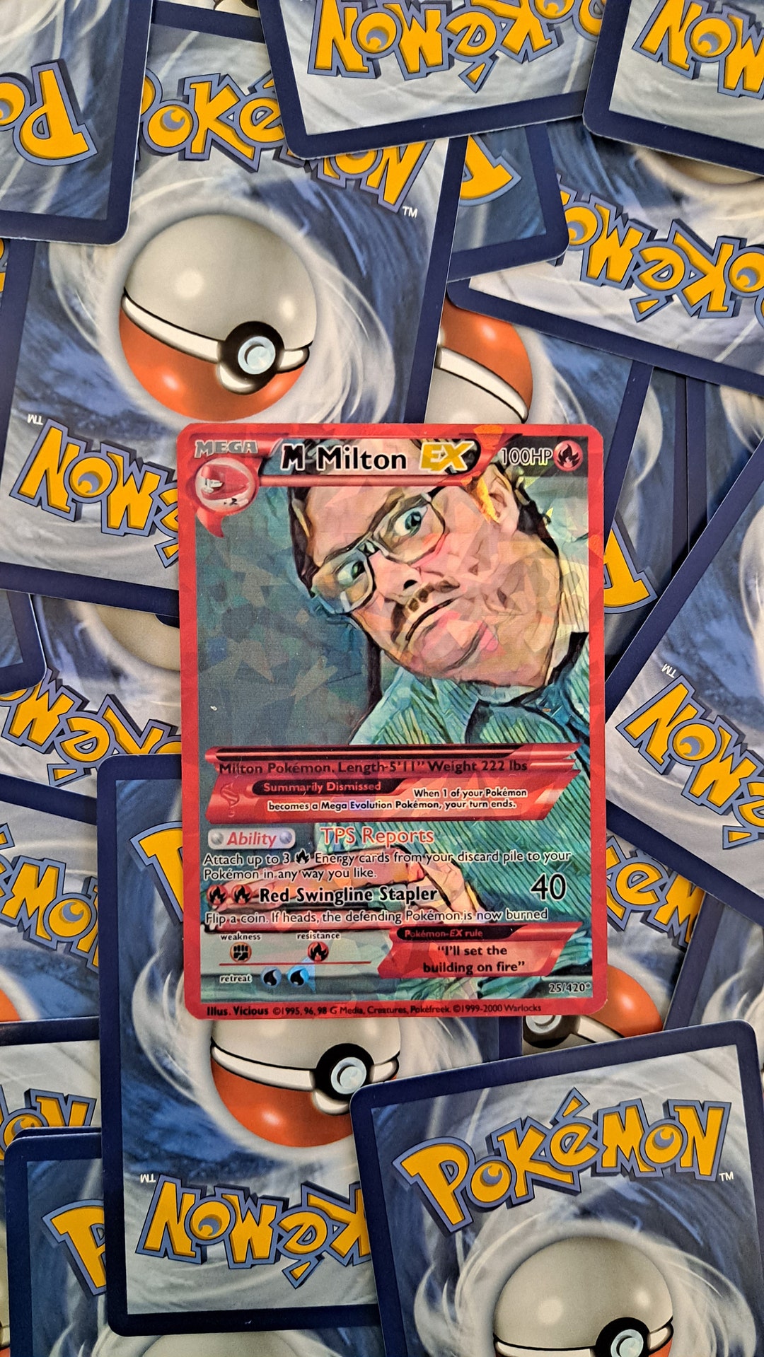 Milton Pokemon Card Office Space - Etsy