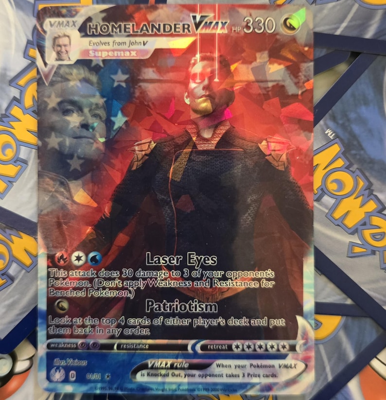 Homelander Pokemon Card - the Boys - Etsy