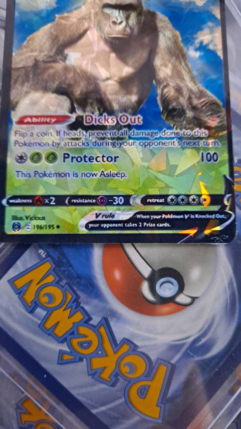 Harambe Pokémon Card - Etsy